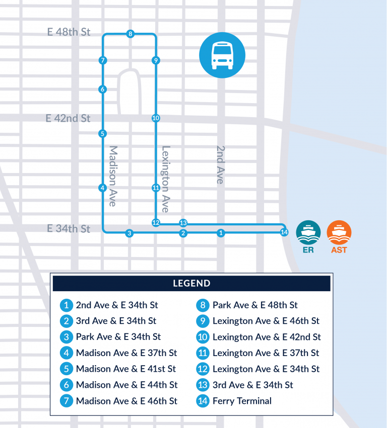 Midtown-Shuttle-Map_Summer-2018_V2 - New York City Ferry Service