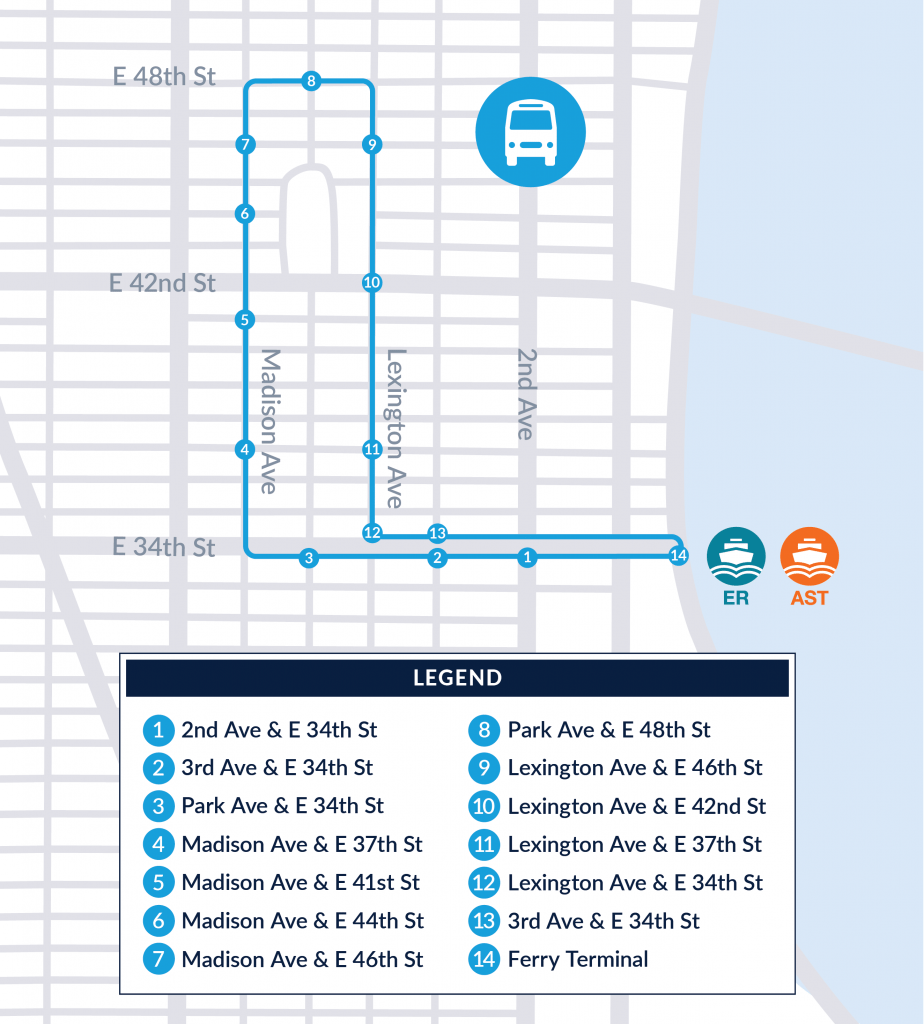 Midtown-Shuttle-Map_Summer-2018_V2 - New York City Ferry Service