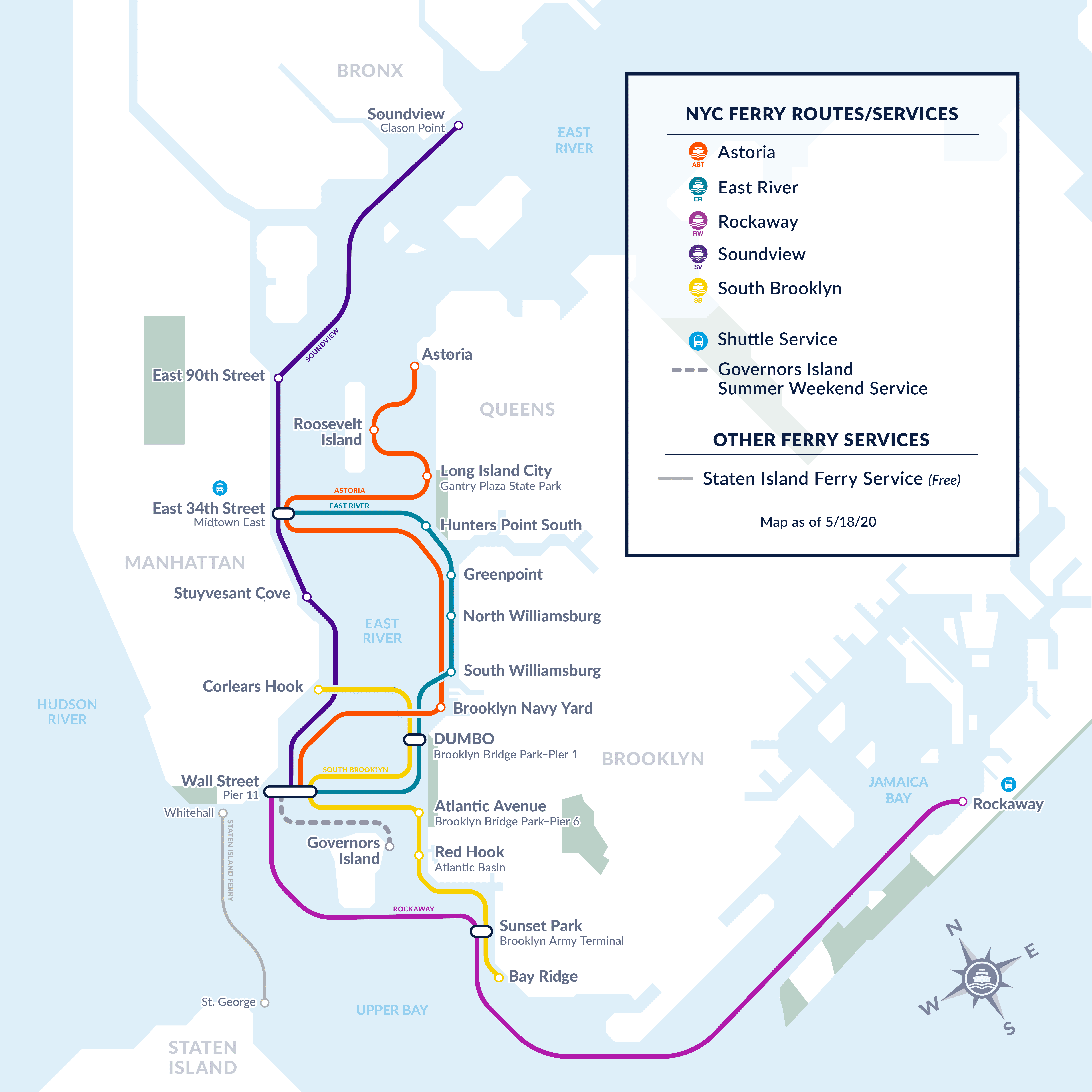 Current-Service-Map-051820 - New York City Ferry Service