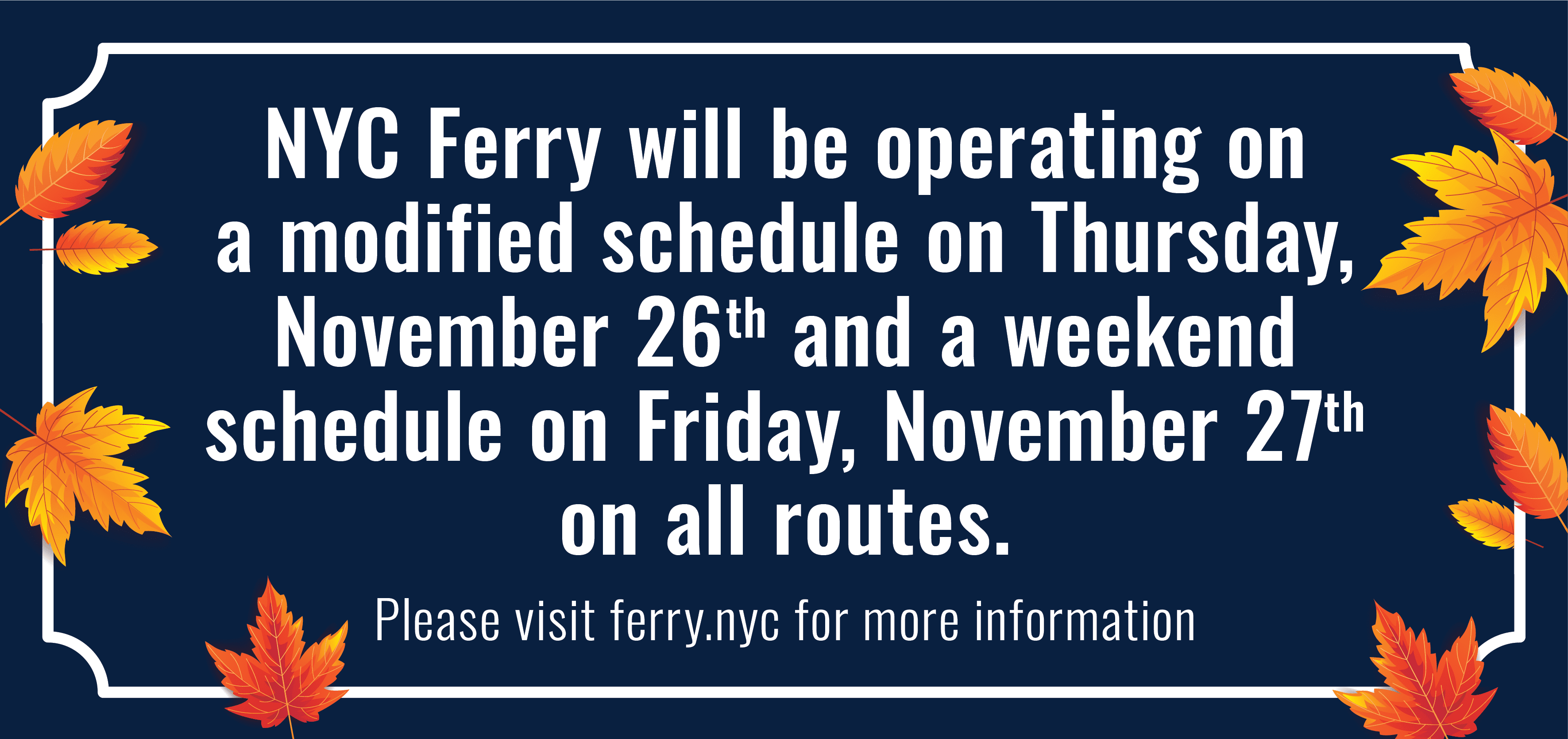 Modified Schedule - Thursday, November 26, 2020 - Thanksgiving Day ...