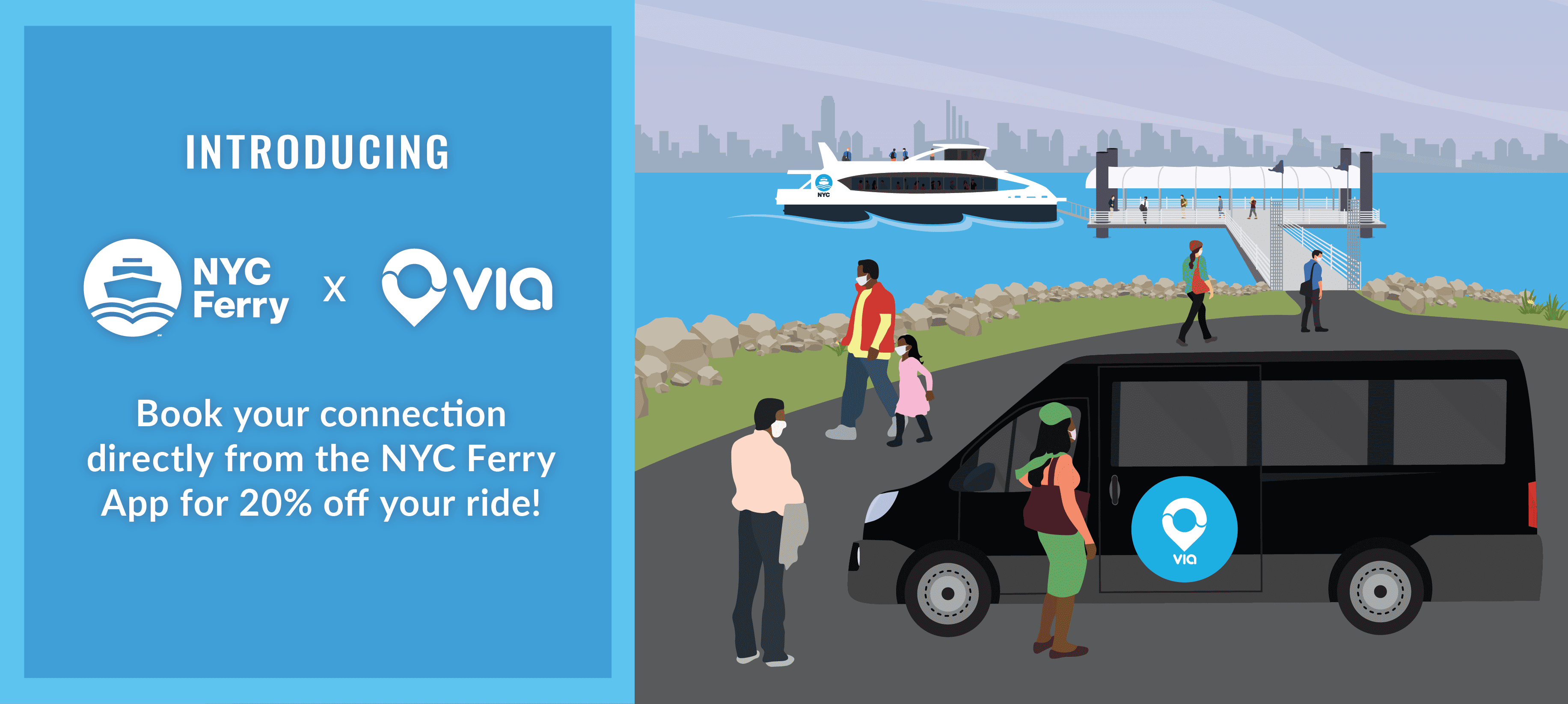 Book Your Connection with Via Directly from the NYC Ferry App - New ...