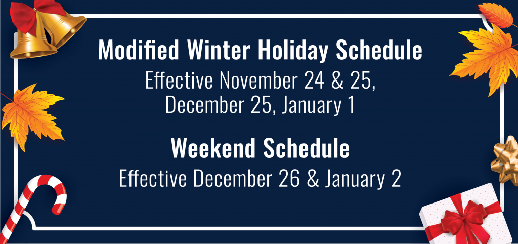 Modified Winter Holiday Schedule - New York City Ferry Service